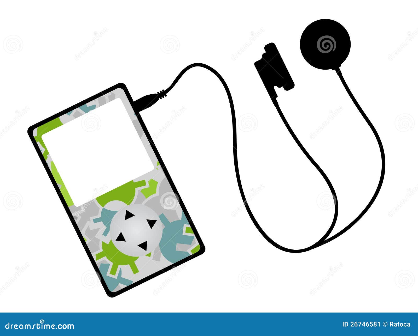 Music tech art stock vector. Illustration of player, forward - 26746581