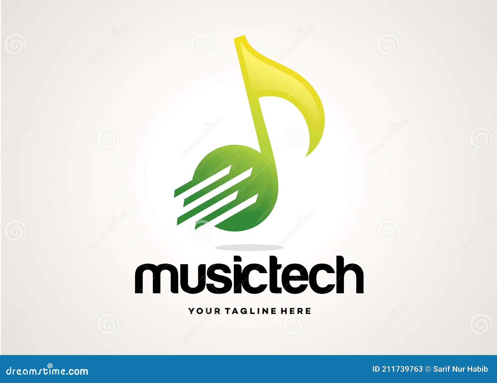 Music Tech Logo Template Design Vector Stock Vector - Illustration of ...
