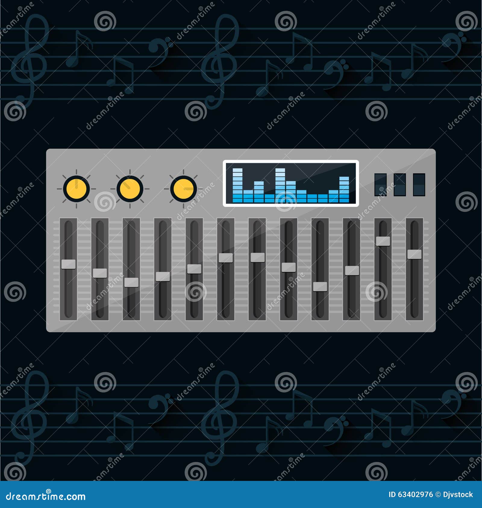 Music technology equipment stock vector. Illustration of media - 63402976