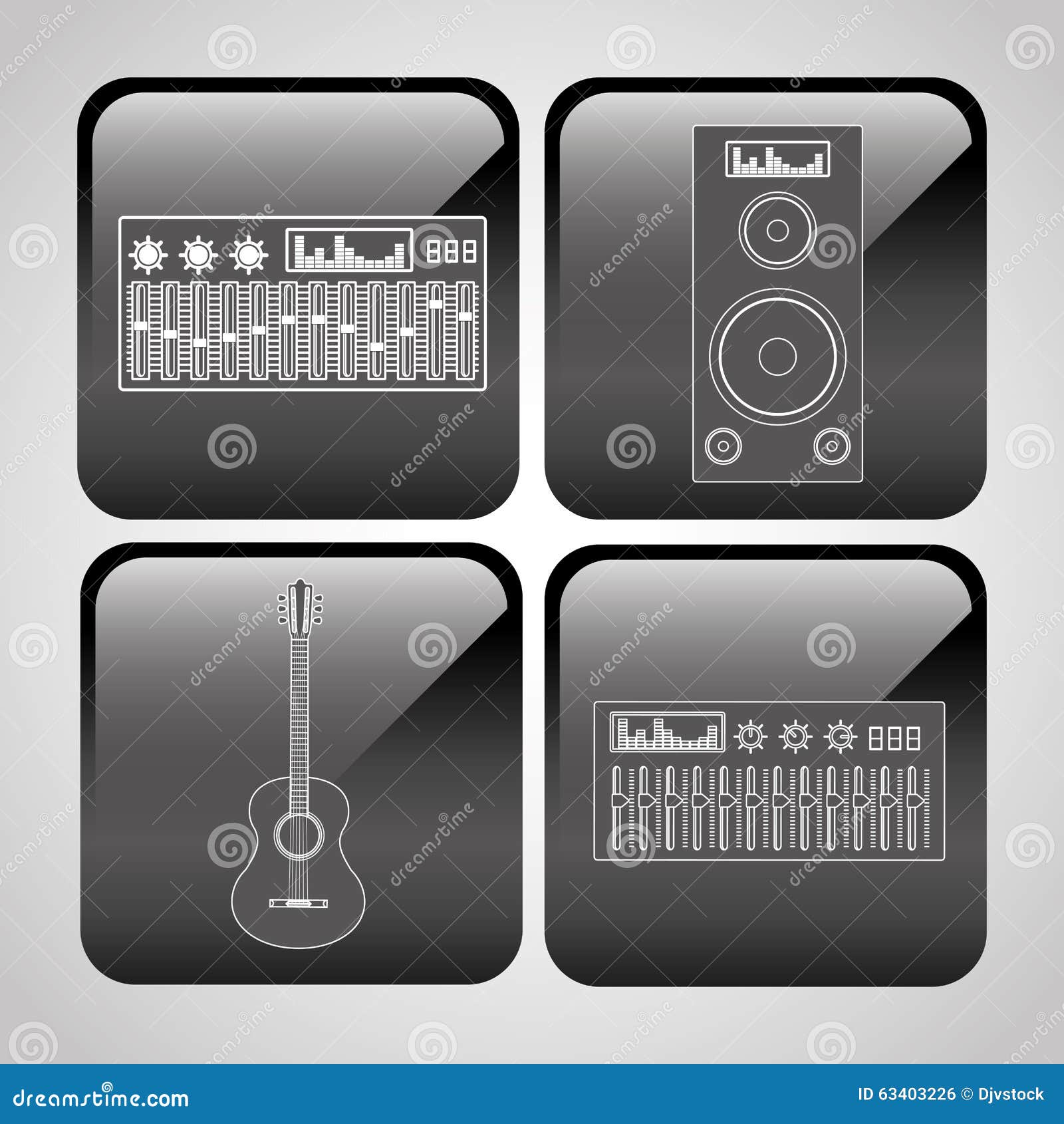 Music technology equipment stock vector. Illustration of artistic ...