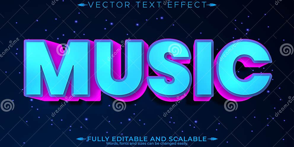 Music Text Effect, Editable Melody and Rhythm Customizable Font Style ...