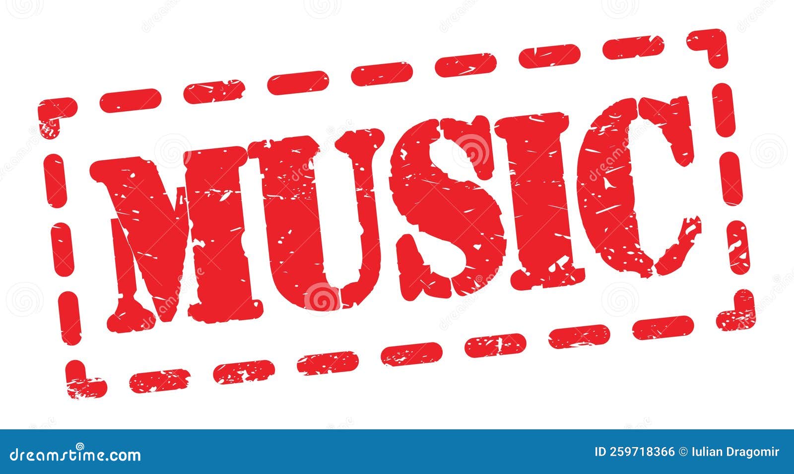 MUSIC Text Written on Red Stamp Sign Stock Illustration - Illustration ...