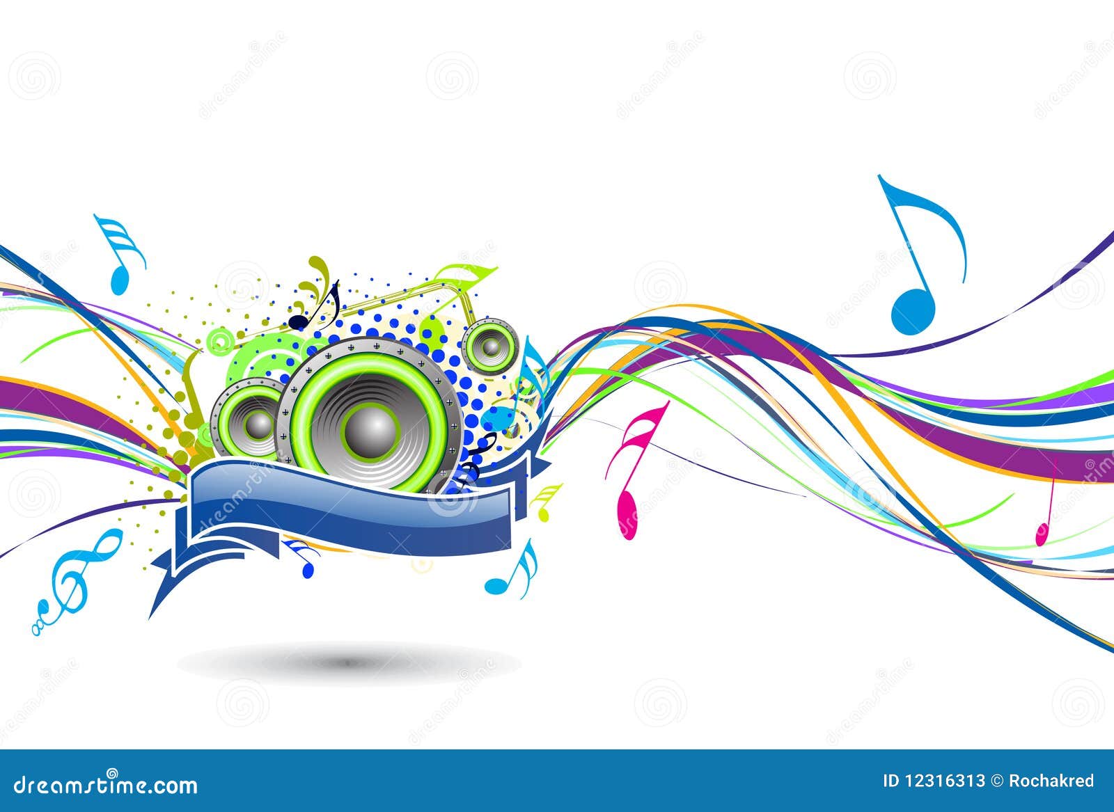 Music theme stock vector. Illustration of party, floral - 12316313