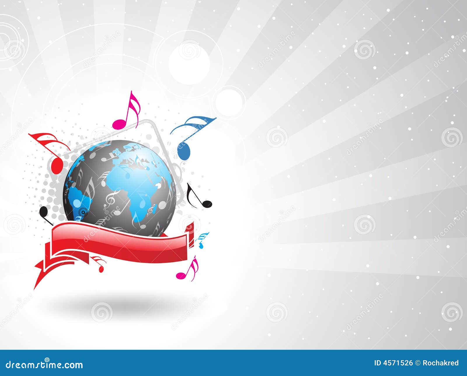 Music theme stock vector. Illustration of globe, geometry - 4571526