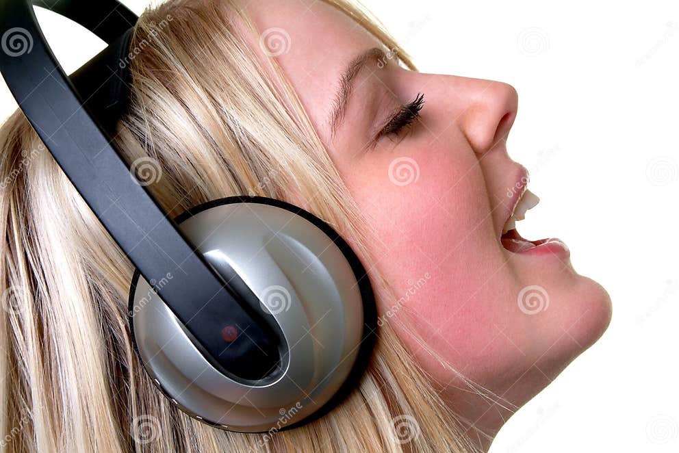 Music Time stock image. Image of head, background, listen - 62195