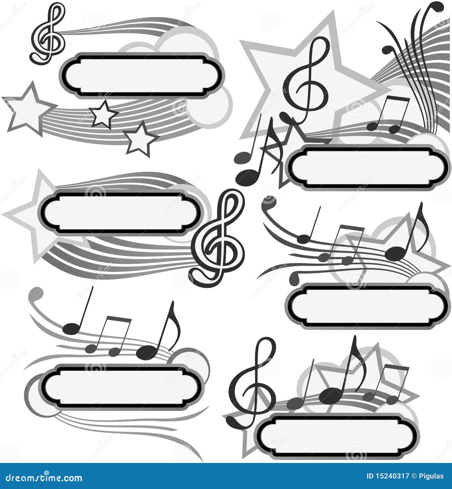 Music title stock vector. Illustration of retro, elegance - 15240317