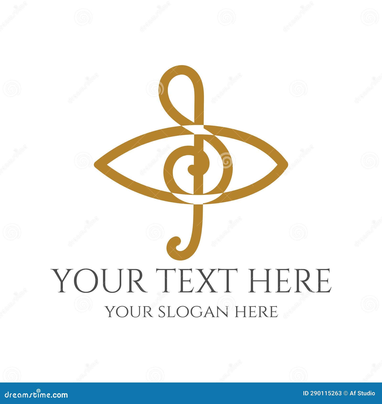 Music Tone Note with Eye Vision Symbol Illustration Stock Vector ...