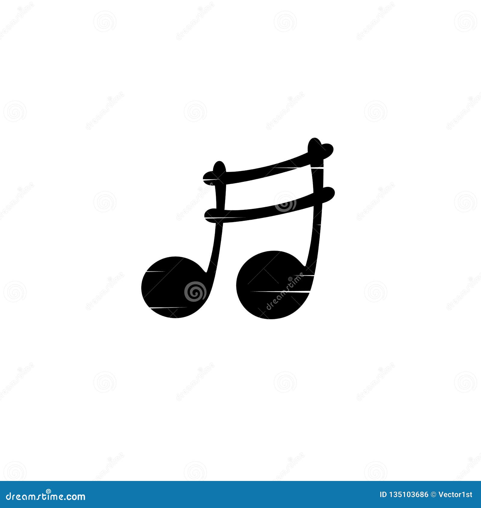 Music tone sign symbol stock illustration. Illustration of tone - 135103686