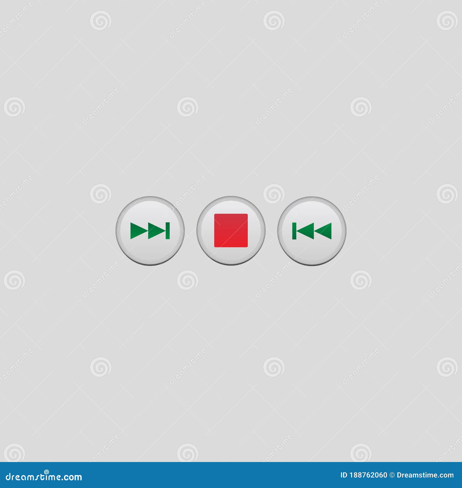 Music Track Control Button Colored Icon. Element of Player Buttons for ...
