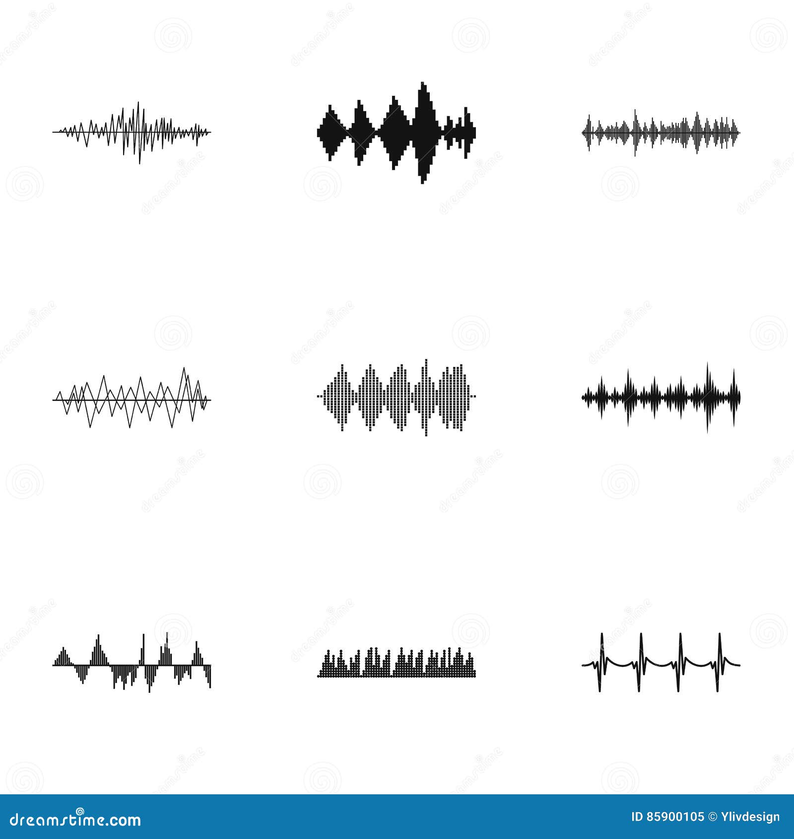 Music Track Icons Set, Simple Style Stock Vector - Illustration of ...