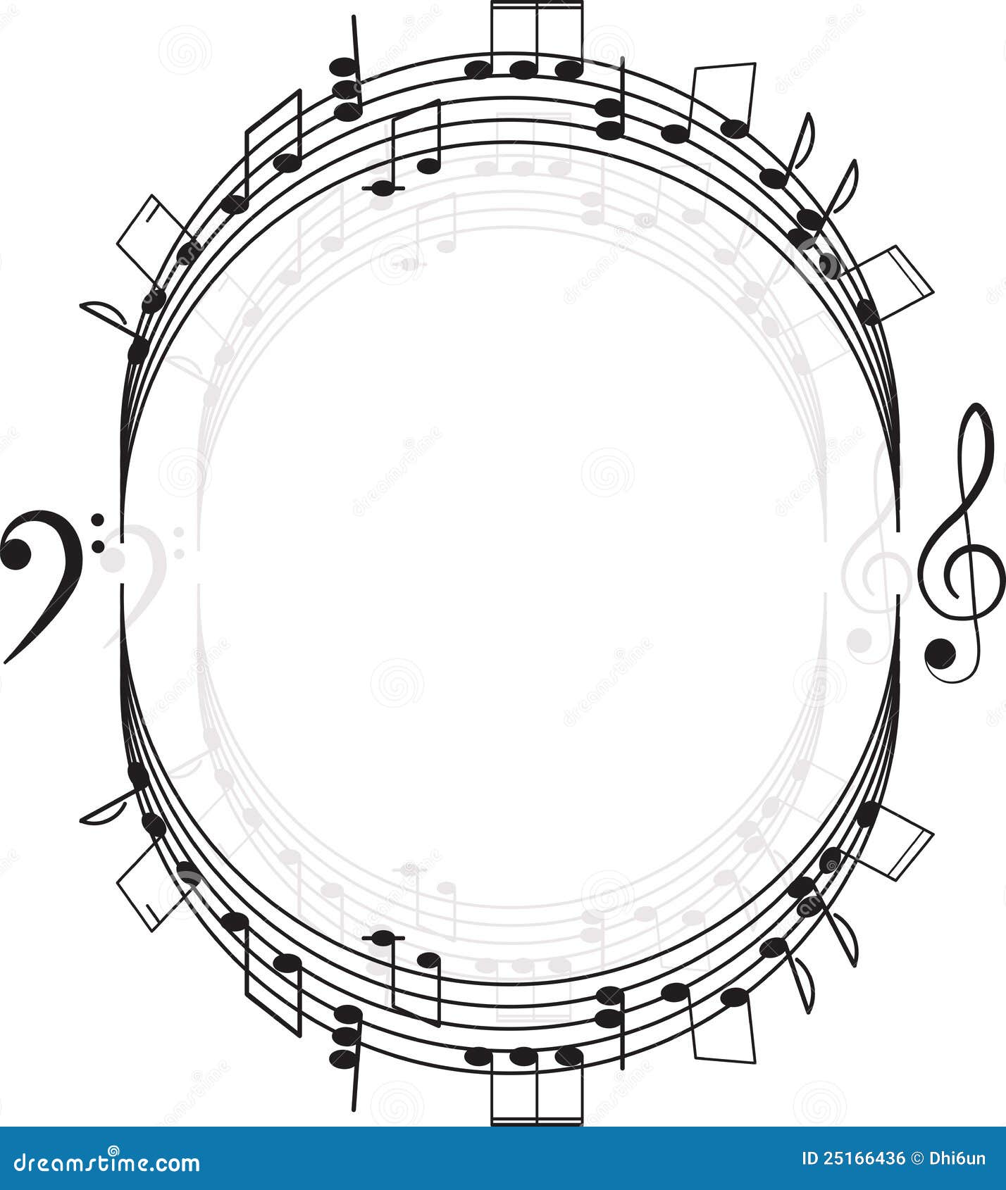 Music. Treble Clef and Notes for Your Design Stock Illustration ...