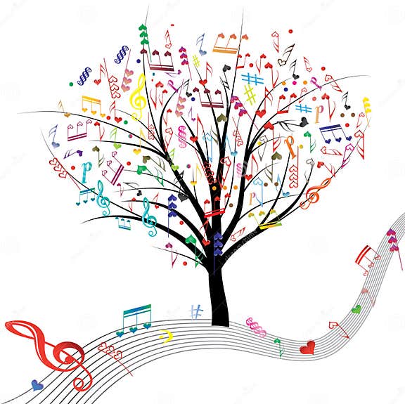 Music tree. stock vector. Illustration of decoration - 26637130
