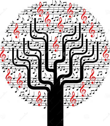 Music Tree stock vector. Illustration of vector, symbol - 5180571