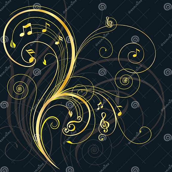 Music Tree stock vector. Illustration of sound, flower - 6182847