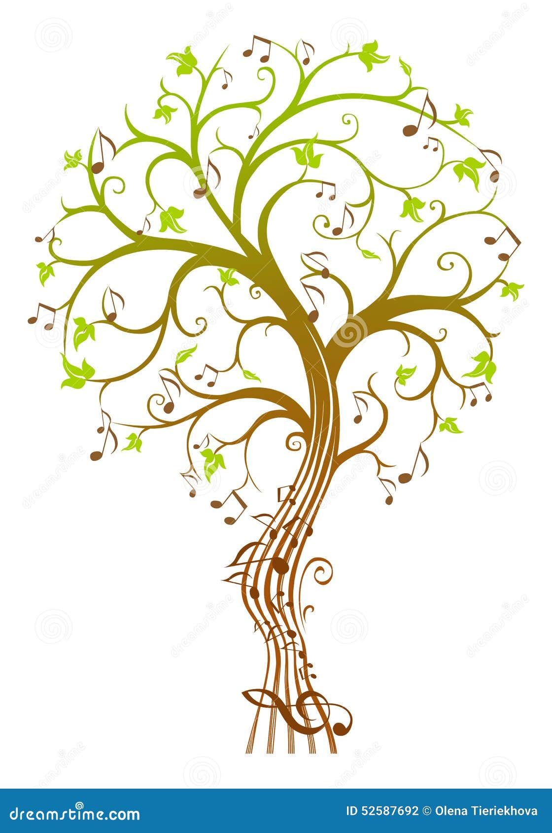 Music tree. stock illustration. Illustration of background - 52587692
