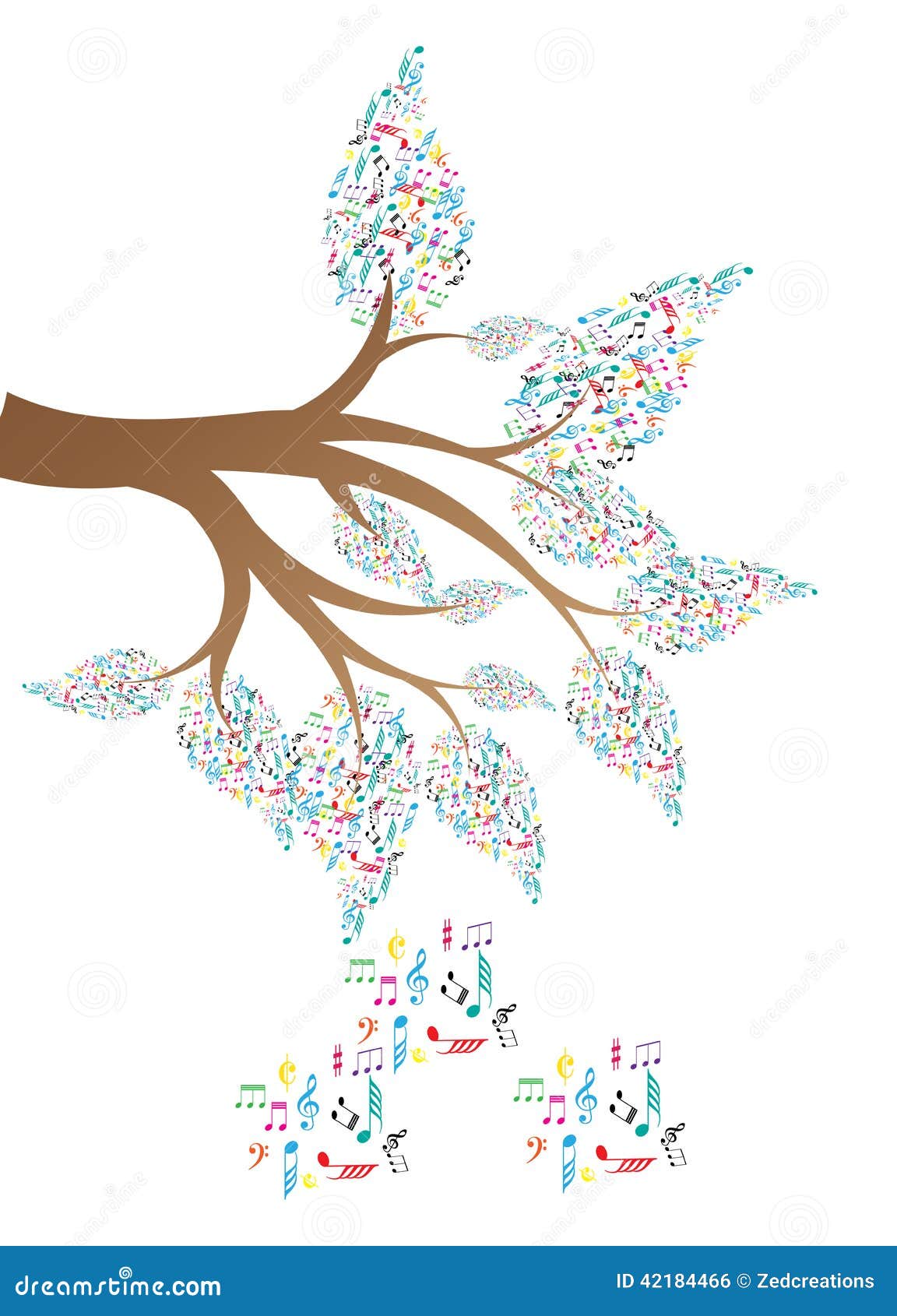 Music Tree stock illustration. Illustration of banner - 42184466