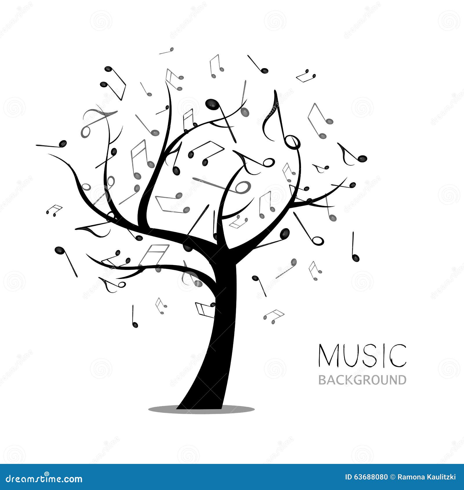Music tree stock illustration. Illustration of song, conceptual - 63688080