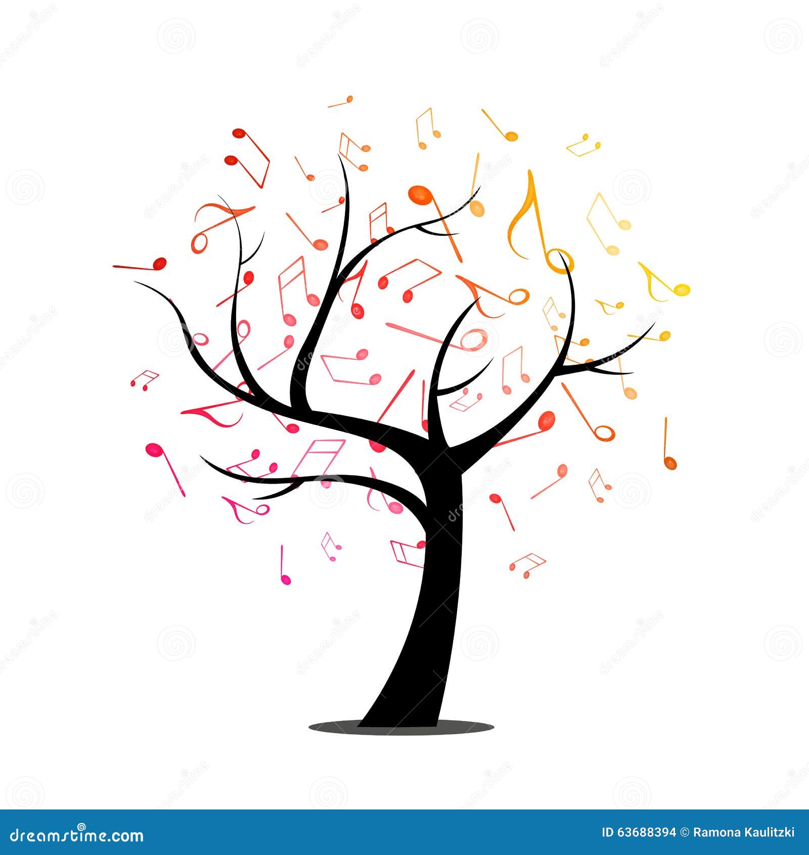 Music tree stock illustration. Illustration of element - 63688394