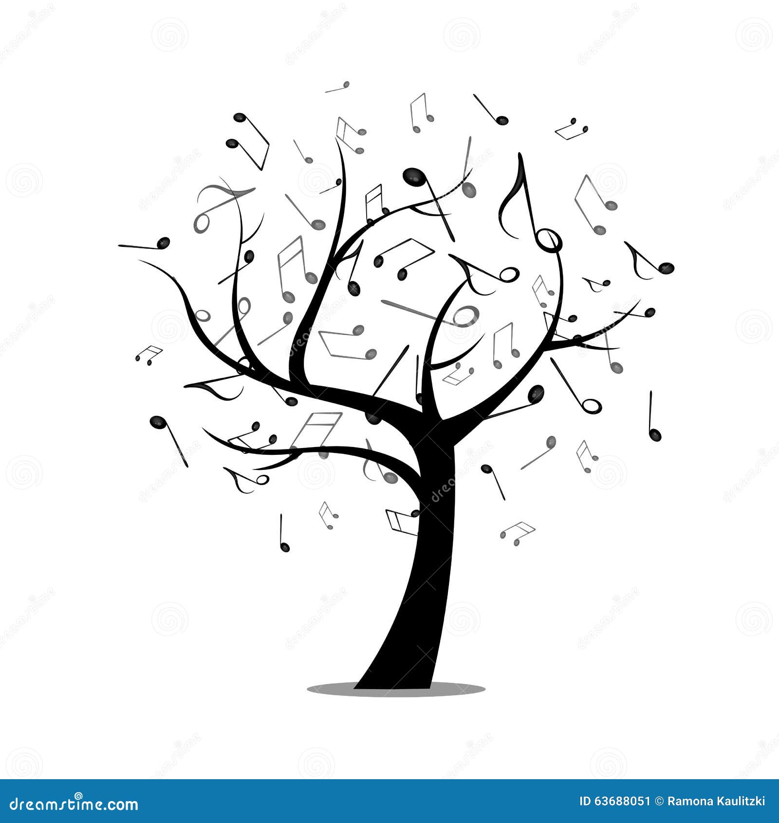 Music tree stock illustration. Illustration of artistic - 63688051