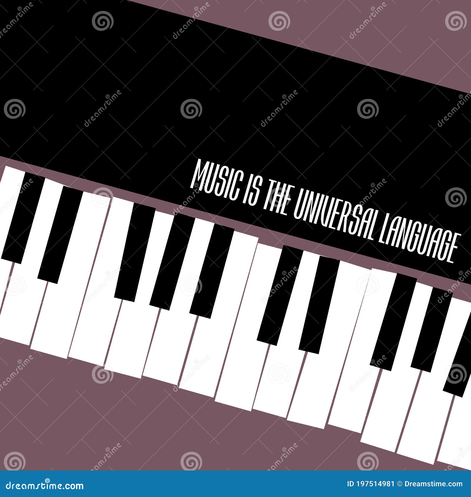 Music is the Universal Language Piano Stock Illustration - Illustration ...