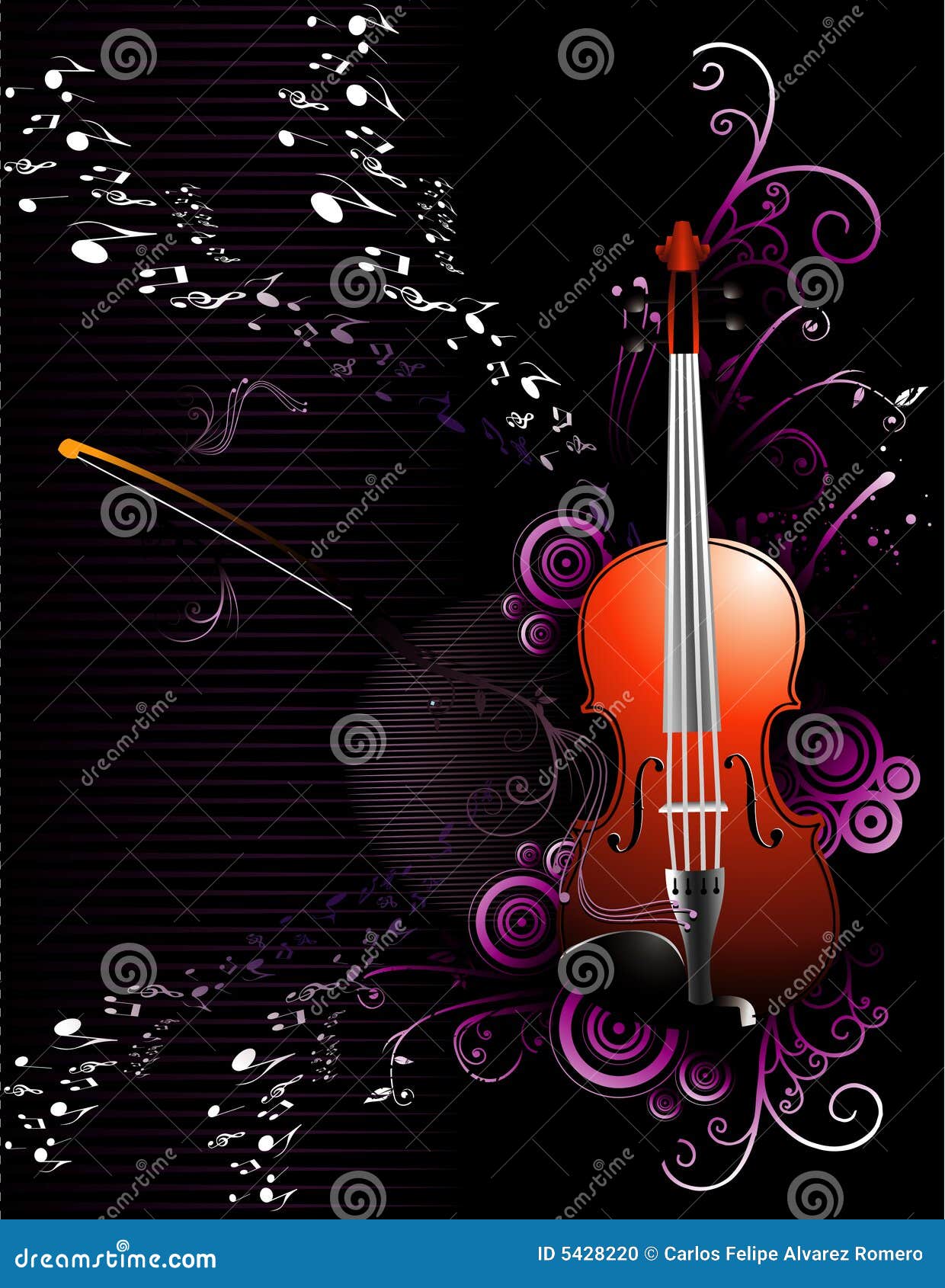 Music vector composition stock vector. Illustration of sound - 5428220