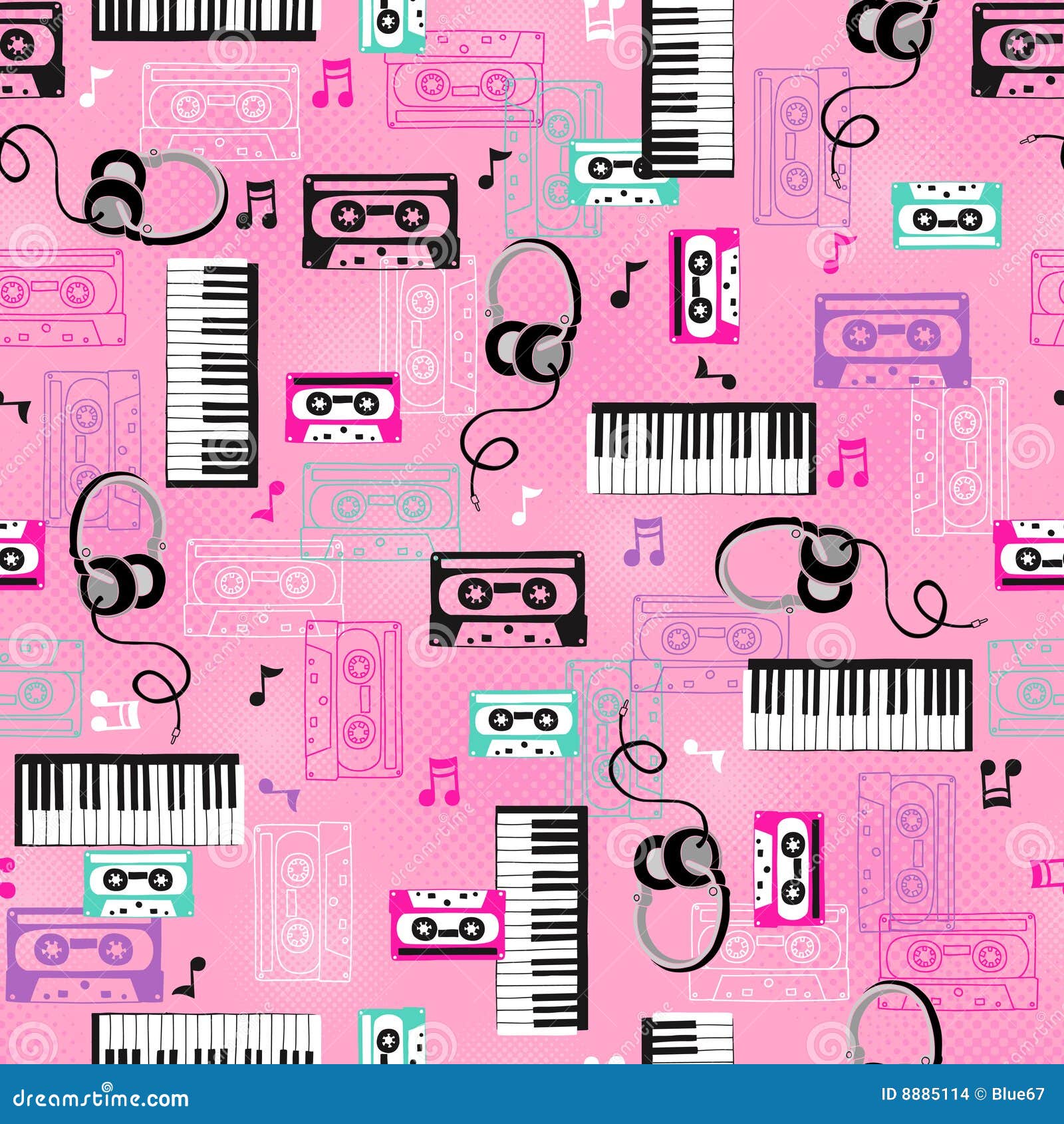 Music Vector Seamless Repeat Pattern Stock Vector - Illustration of ...
