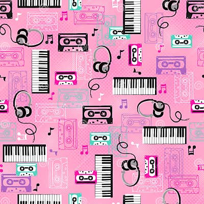 Music Vector Seamless Repeat Pattern Stock Vector - Illustration of ...