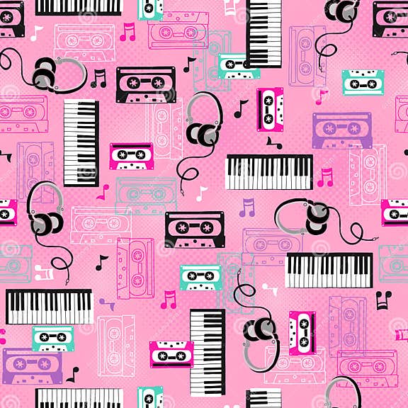 Music Vector Seamless Repeat Pattern Stock Vector - Illustration of ...