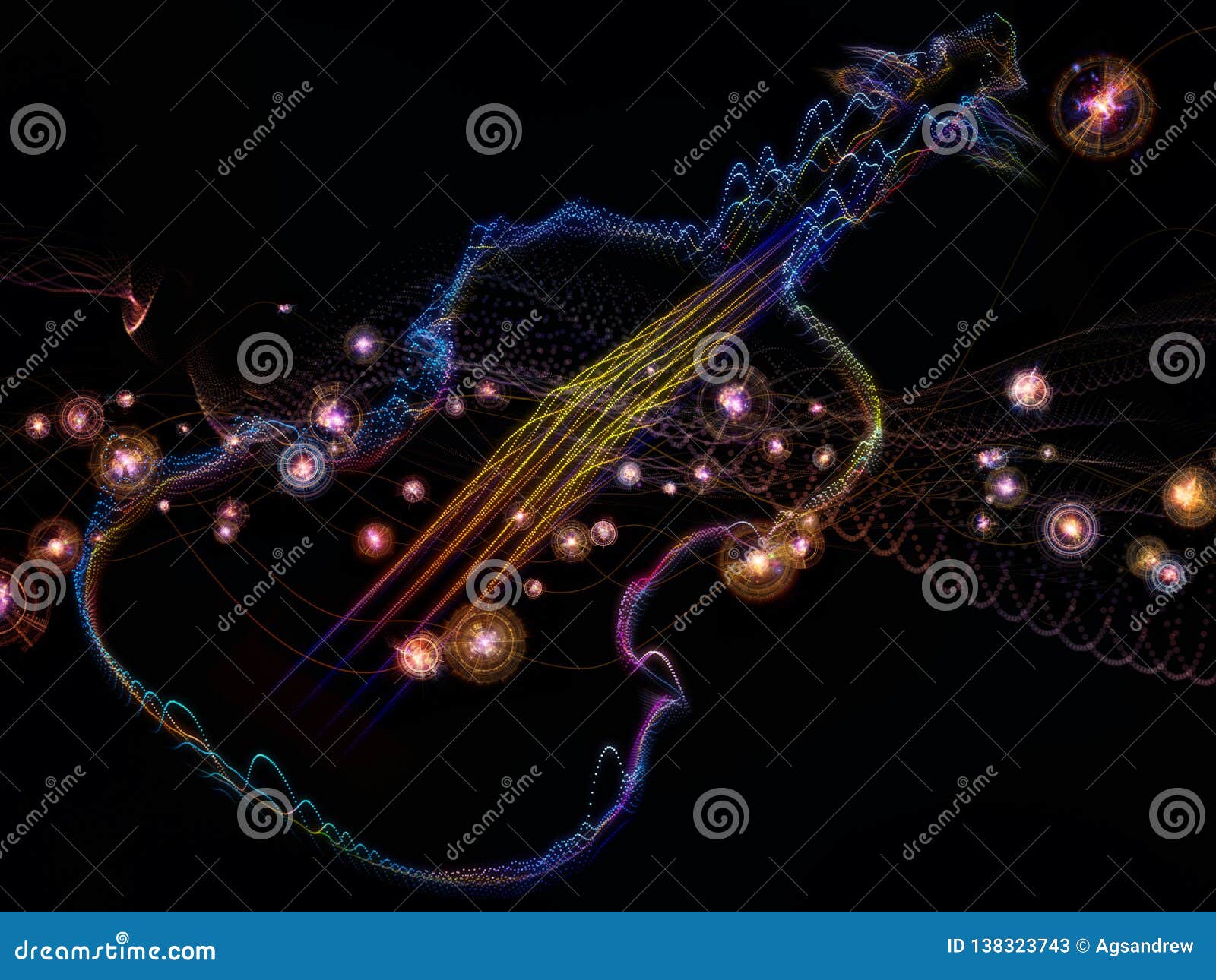Music of Virtual World stock illustration. Illustration of music ...