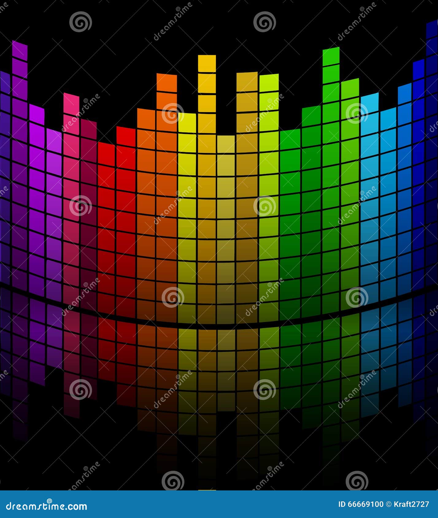 Music volume equalizer stock vector. Illustration of line - 66669100
