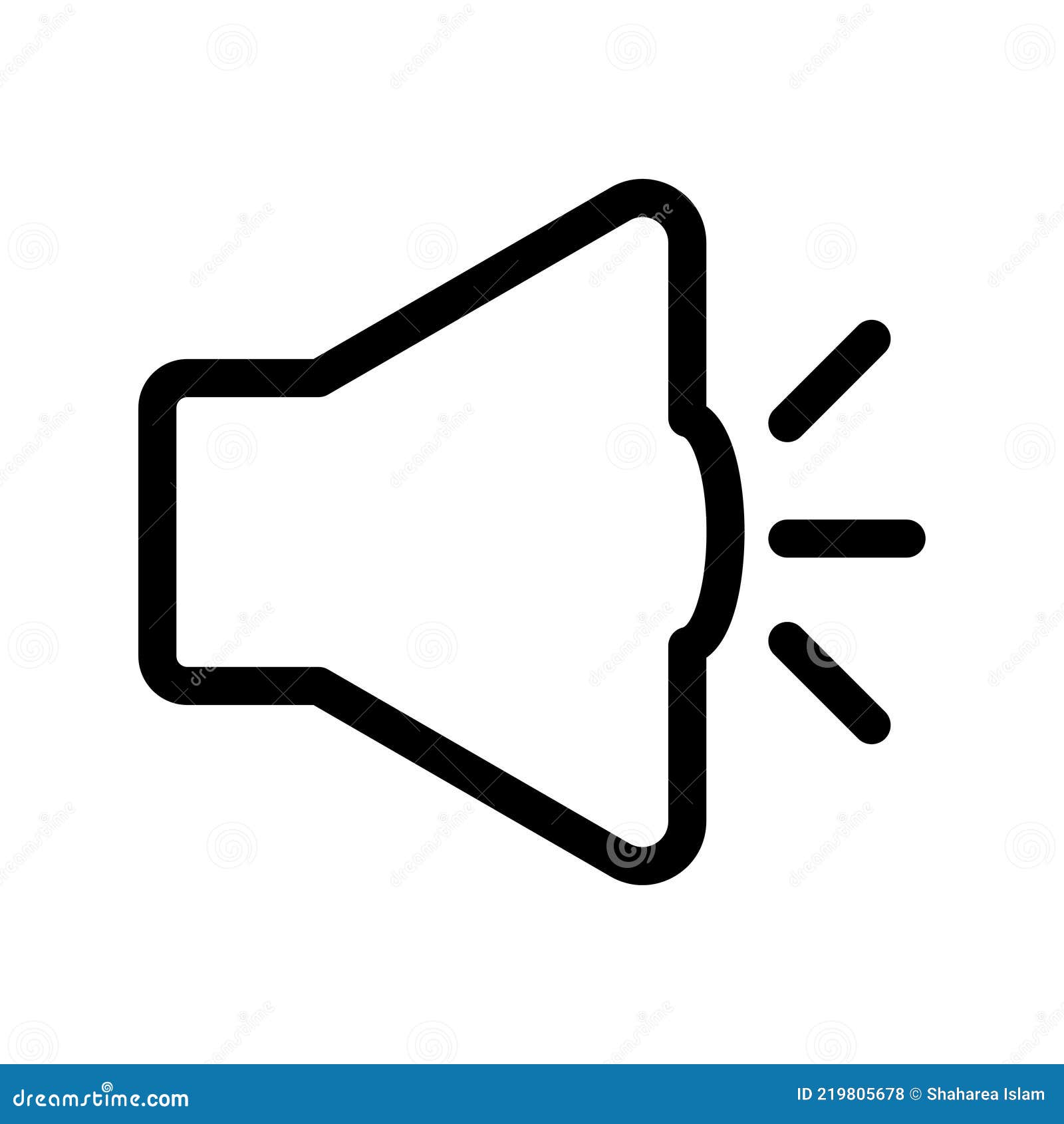 Music Volume Icon stock vector. Illustration of symbol - 219805678