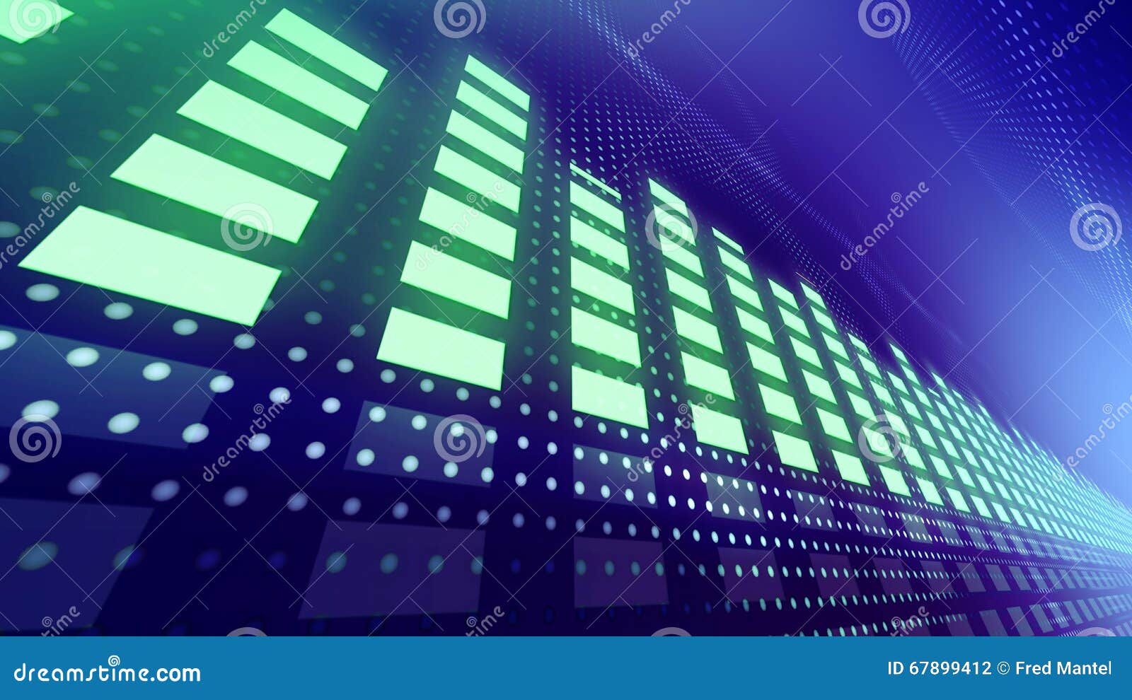 Music VU Meters with Dynamic Lights Stock Illustration - Illustration ...