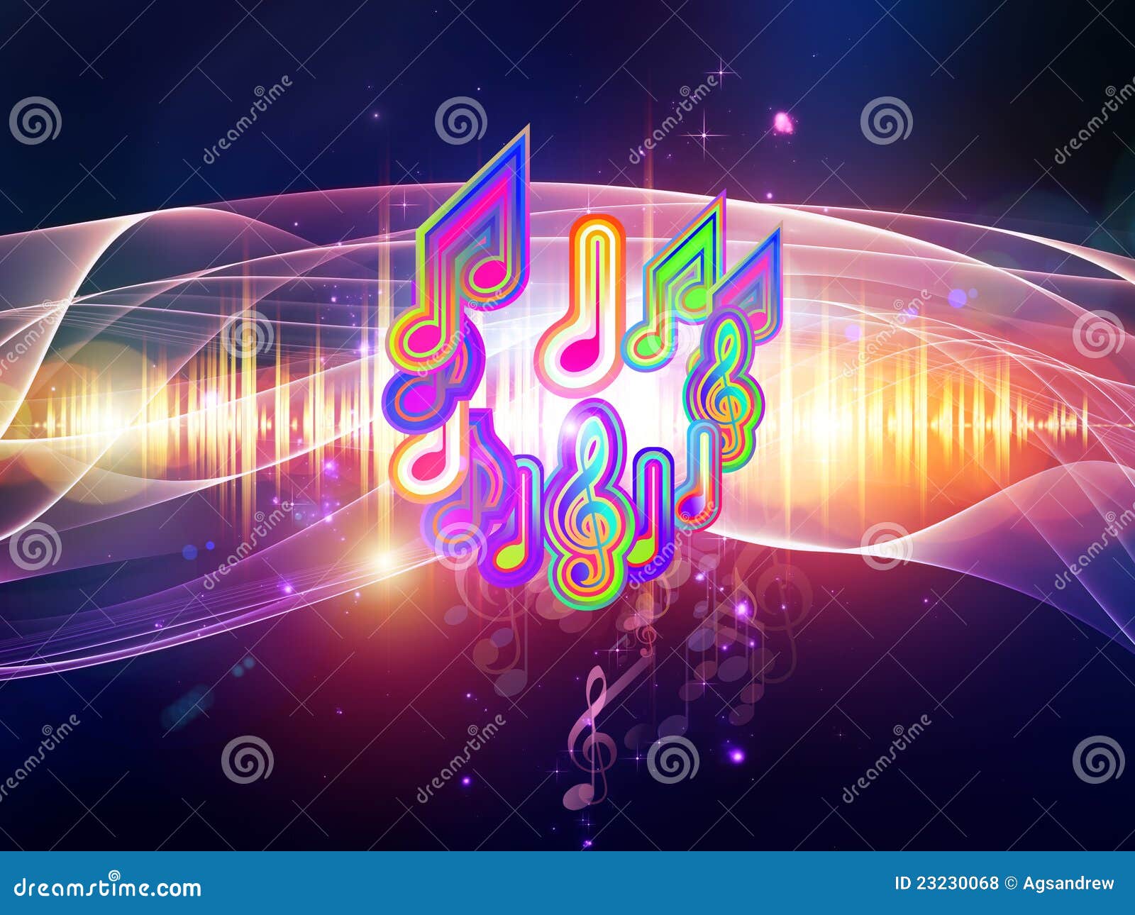 Music Wave stock illustration. Illustration of oscillation - 23230068