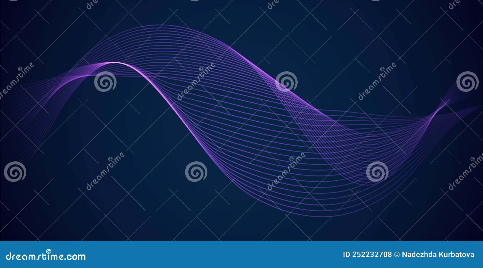 Music Wave. Abstract Background. Curve Lines Shape. Modern Technology ...
