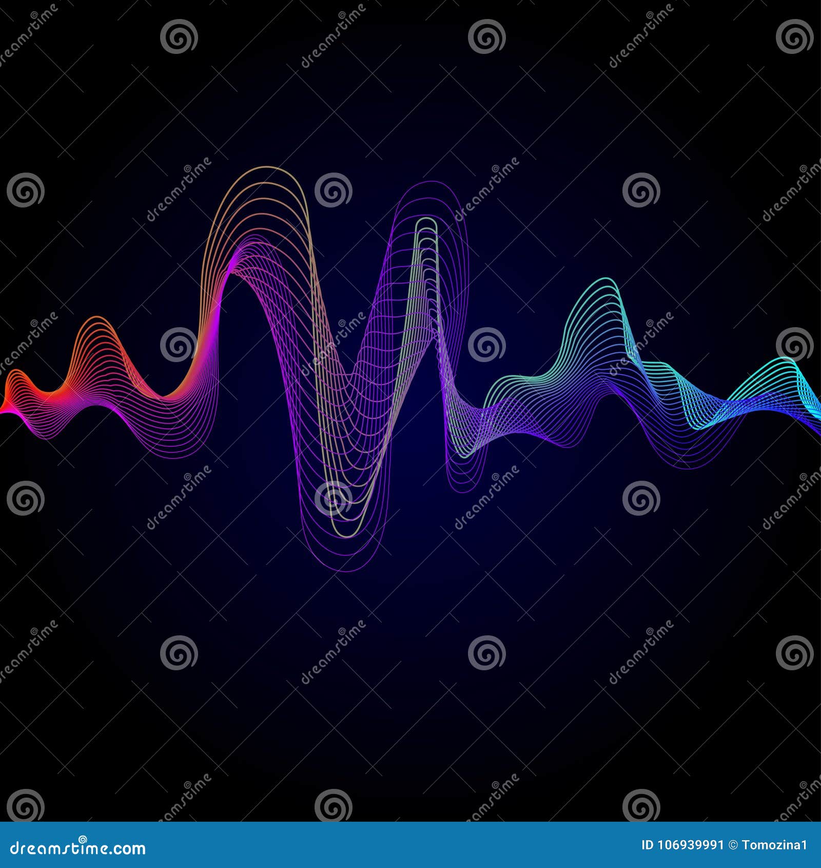 Music wave stock vector. Illustration of line, electronic - 106939991