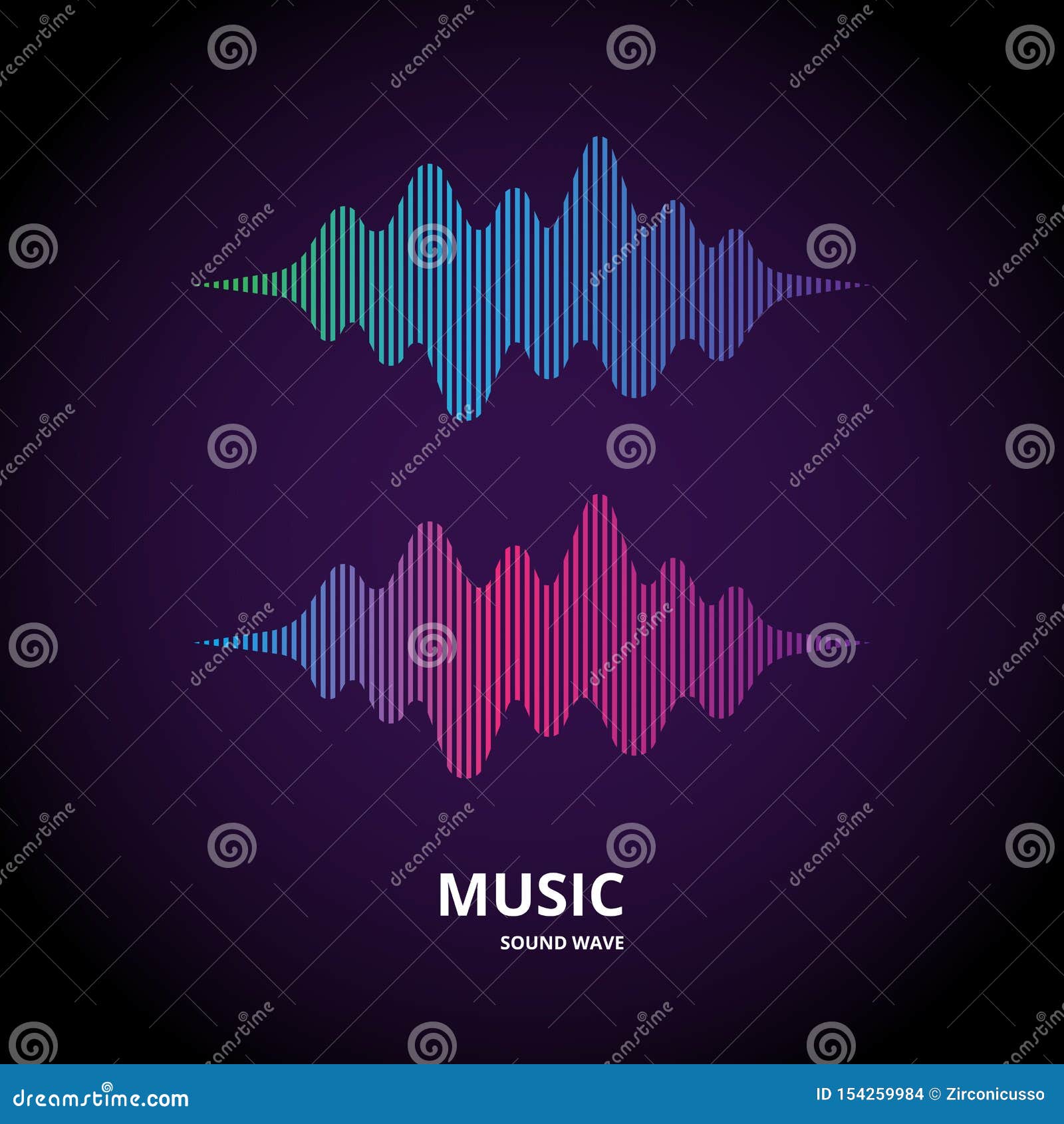 Music wave form stock illustration. Illustration of audio - 154259984