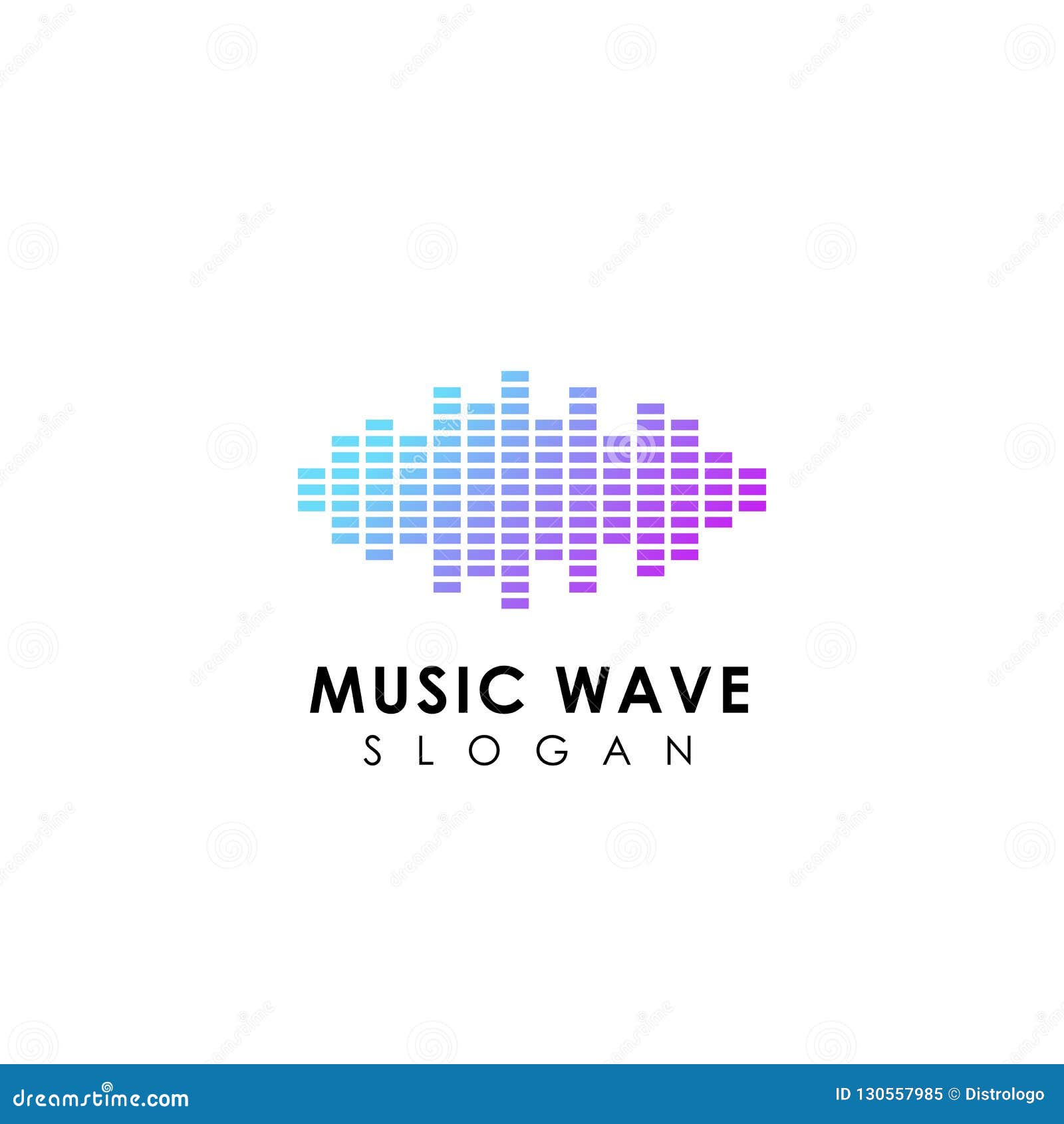 Music Wave Logo Design. Music Tech Icon Symbol Design Stock Vector ...