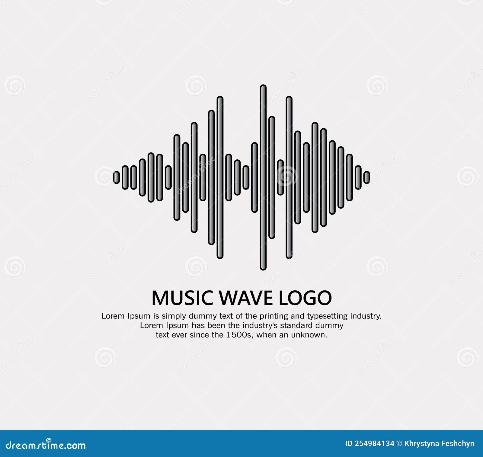 Music wave logo stock vector. Illustration of symbol - 254984134