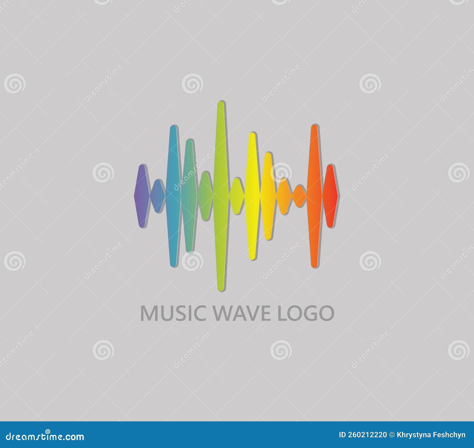 Music wave logo. stock vector. Illustration of digital - 260212220