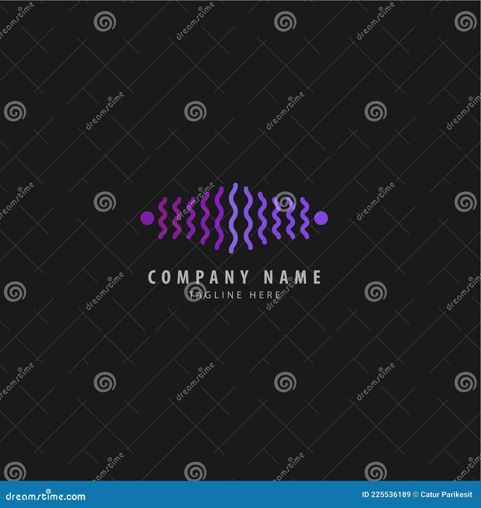 Music Wave Monogram Logo Design Vector Illustration Stock Vector ...