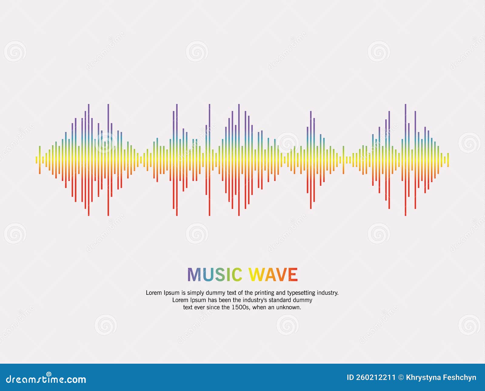 Music wave player logo. stock vector. Illustration of waves - 260212211