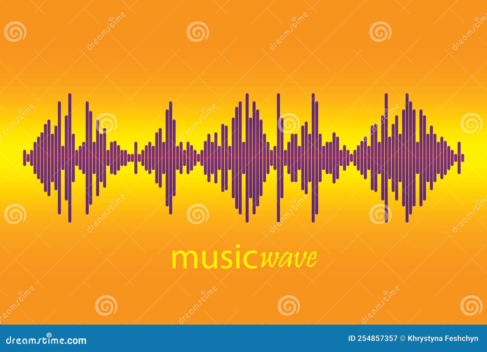 Music wave player logo. stock vector. Illustration of line - 254857357