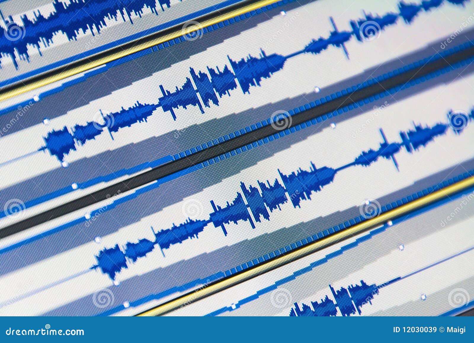 Music waves stock image. Image of recording, digital - 12030039