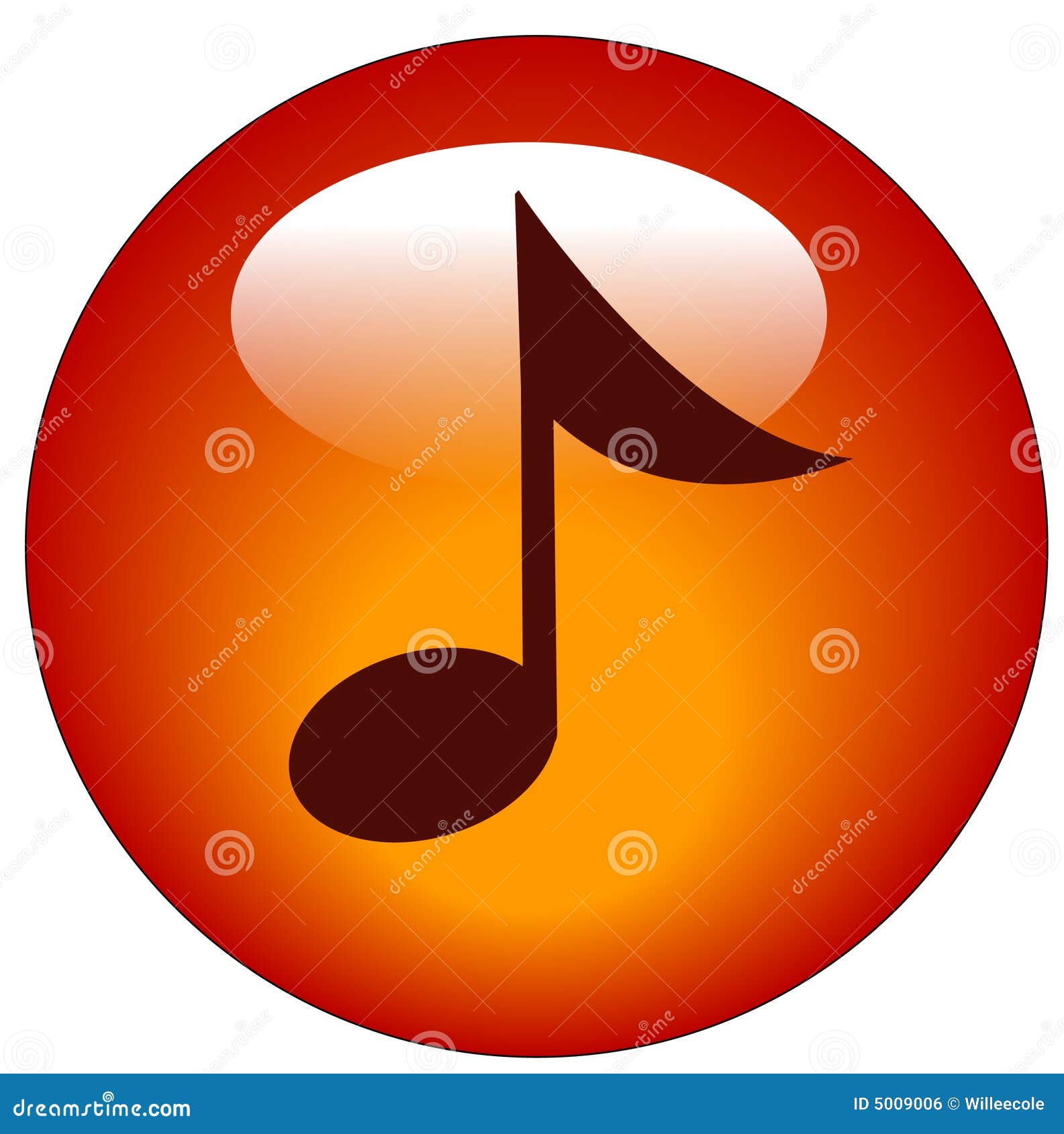 Music web button or icon stock vector. Illustration of composition ...