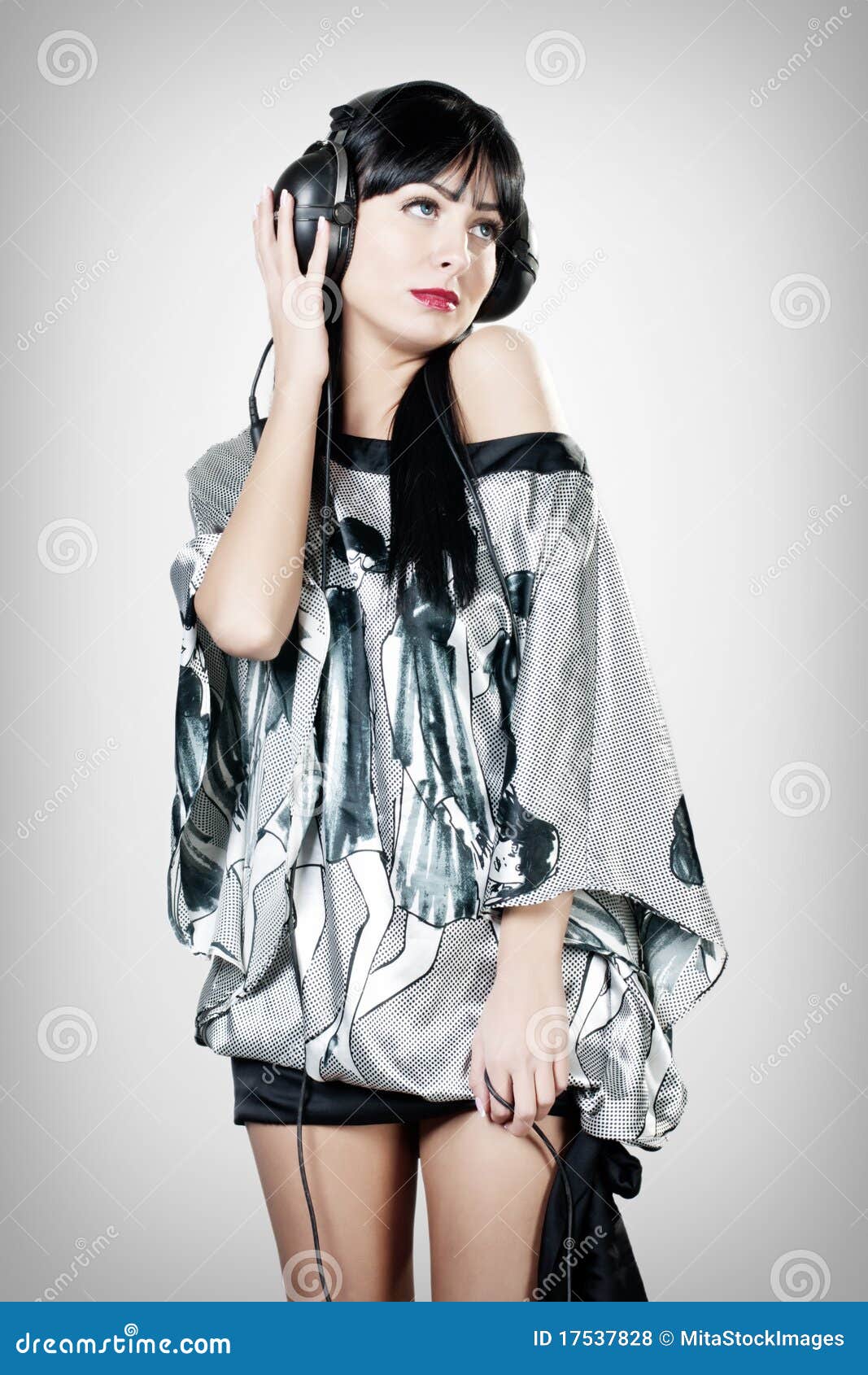 Music woman stock photo. Image of listening, attractive - 17537828
