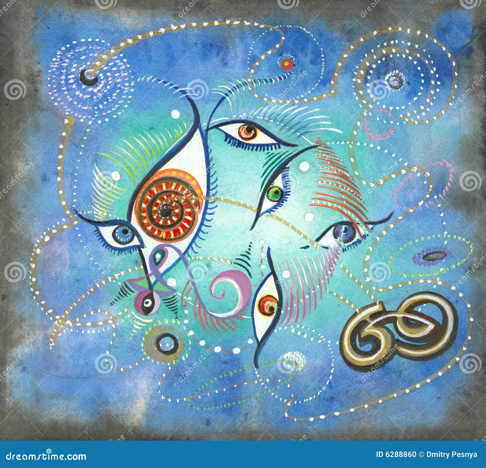 Music in your eye stock illustration. Illustration of colors - 6288860