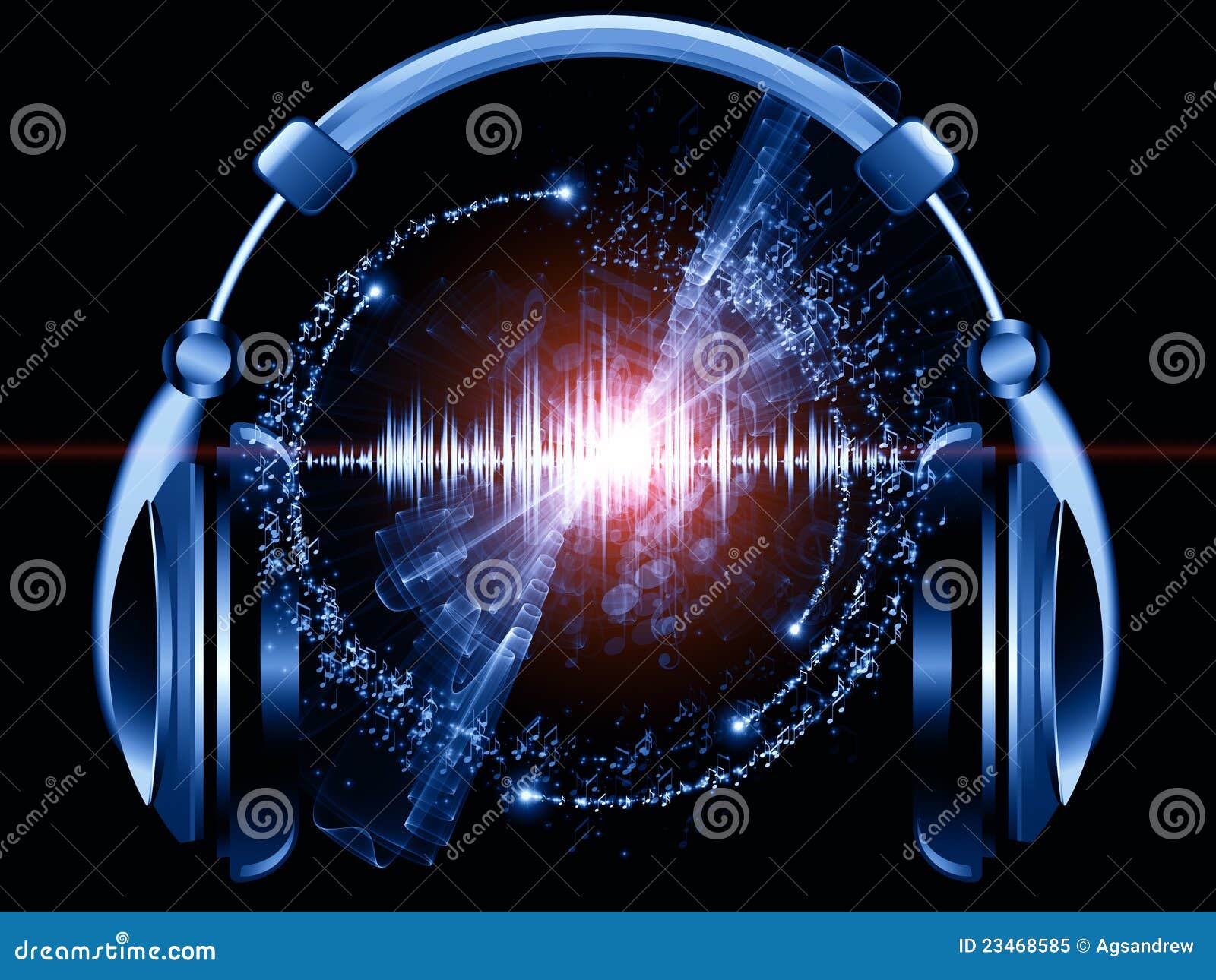 Musica delle cuffie illustrazione di stock. Illustrazione di cuffie ...