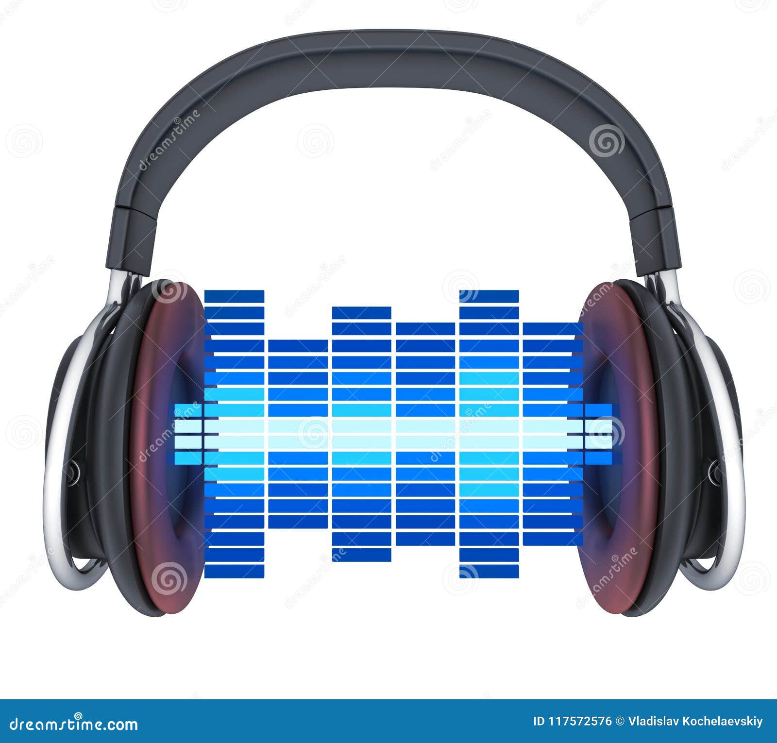 Musica e cuffia di simbolo illustrazione di stock. Illustrazione di ...