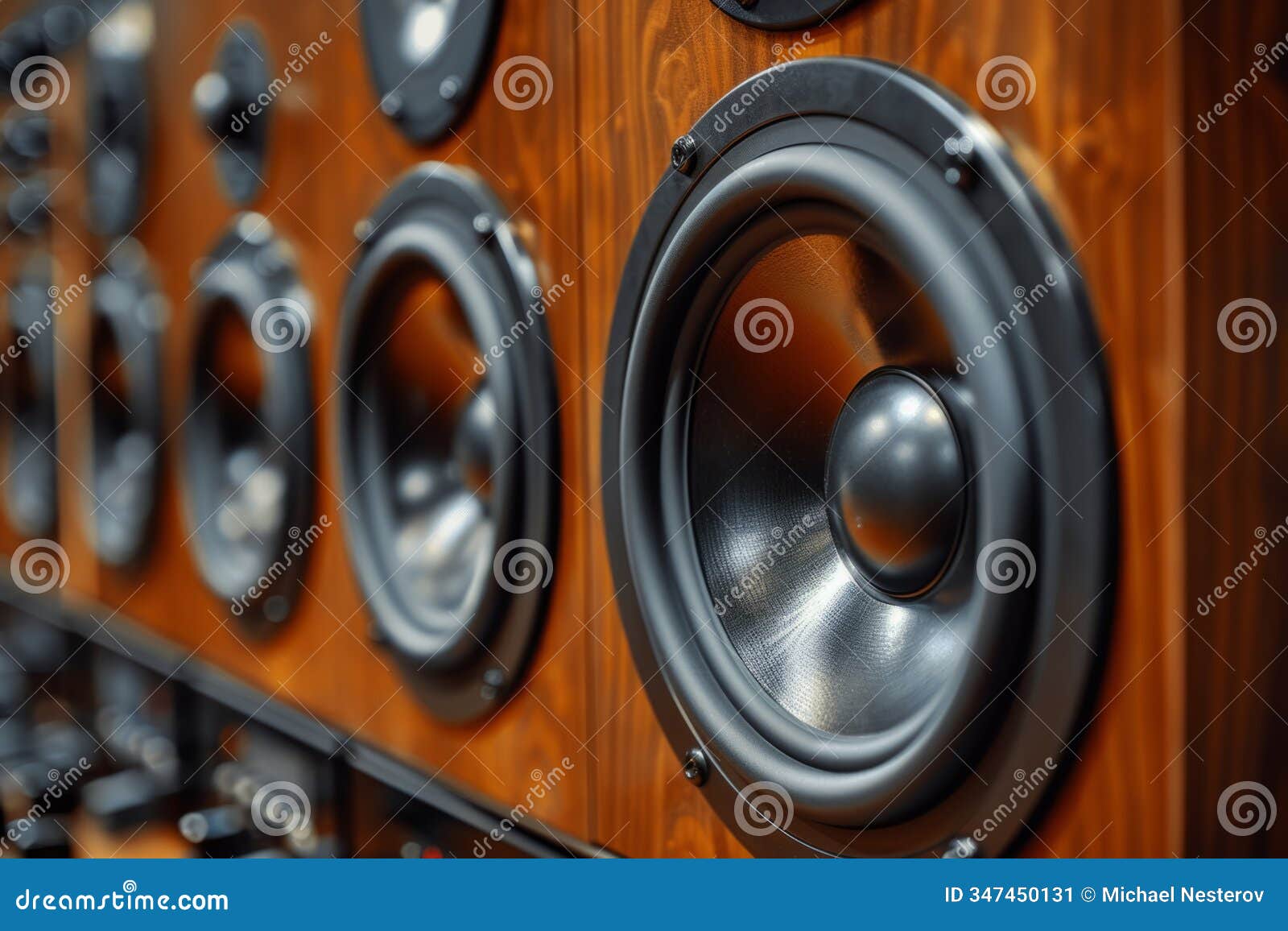 Acoustic Speakers Isolated On White Background Stock Photography ...