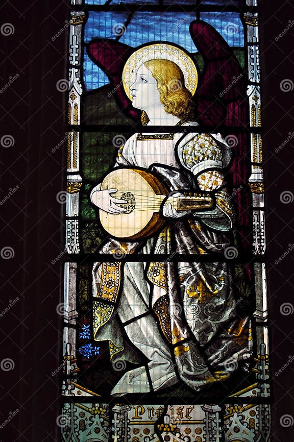 Musical angel stock image. Image of musical, stained - 10529793